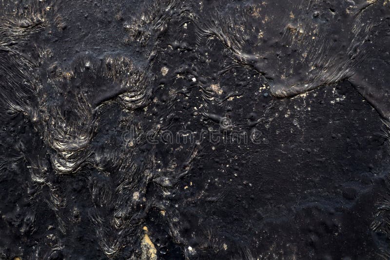 Background of Black Molten Old Bituminous Resin, Sand and Dust, Top ...