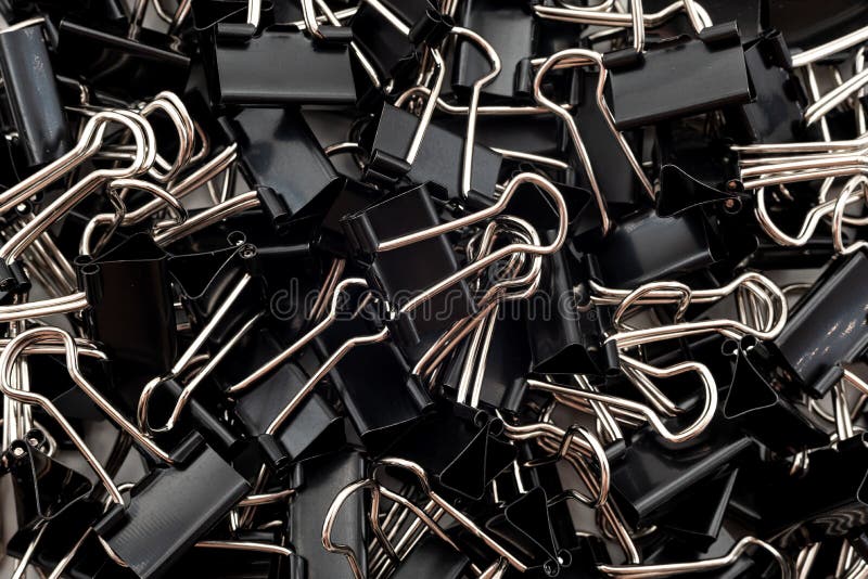 Background of Black Paper Pins Close-up. Stationery Stock Photo - Image ...