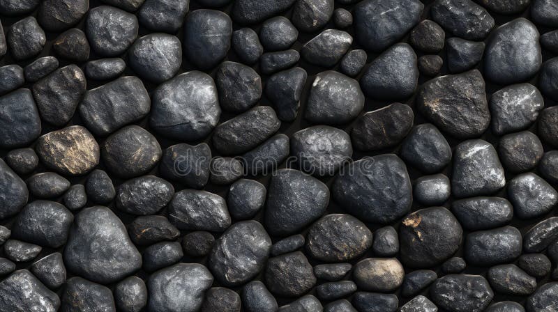 Background of Black Pebbles, Texture of Pebbles Stock Illustration ...
