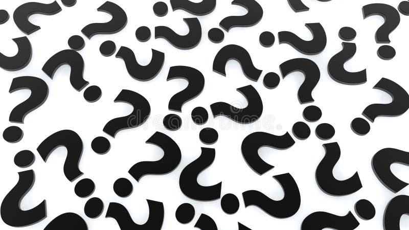 Background of Black Question Marks on White Background Stock ...