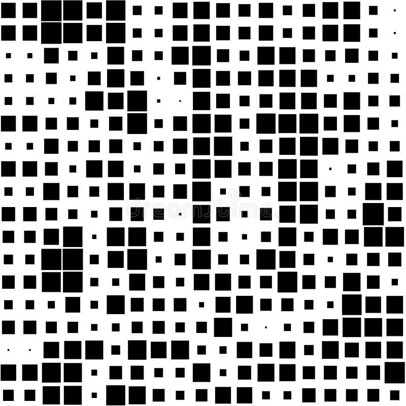 A Background of Black Squares of Different Sizes on White. Stock Vector ...