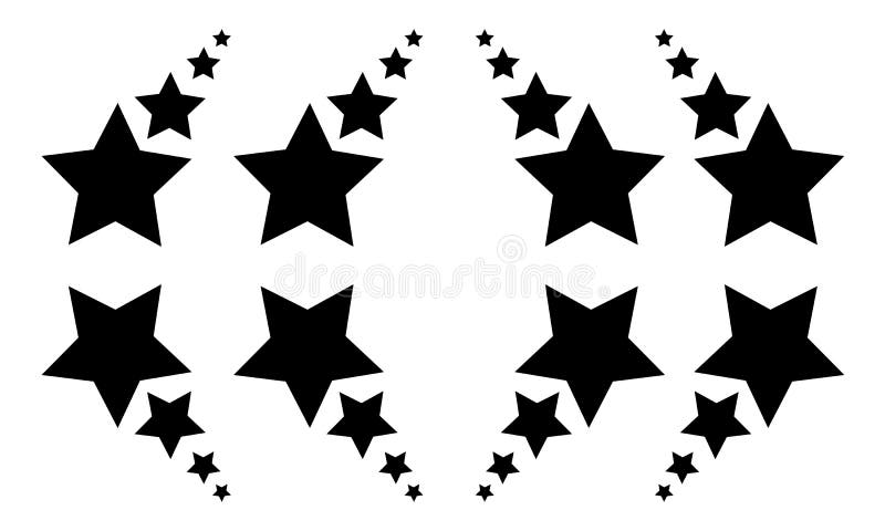 Black Star Style Background Collection Stock Vector - Illustration of ...