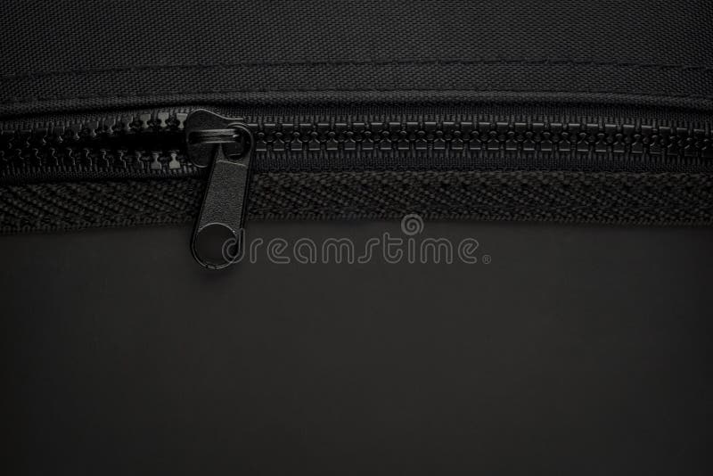 Background Black Texture Tissue and Leather with Zipper Stock Photo ...