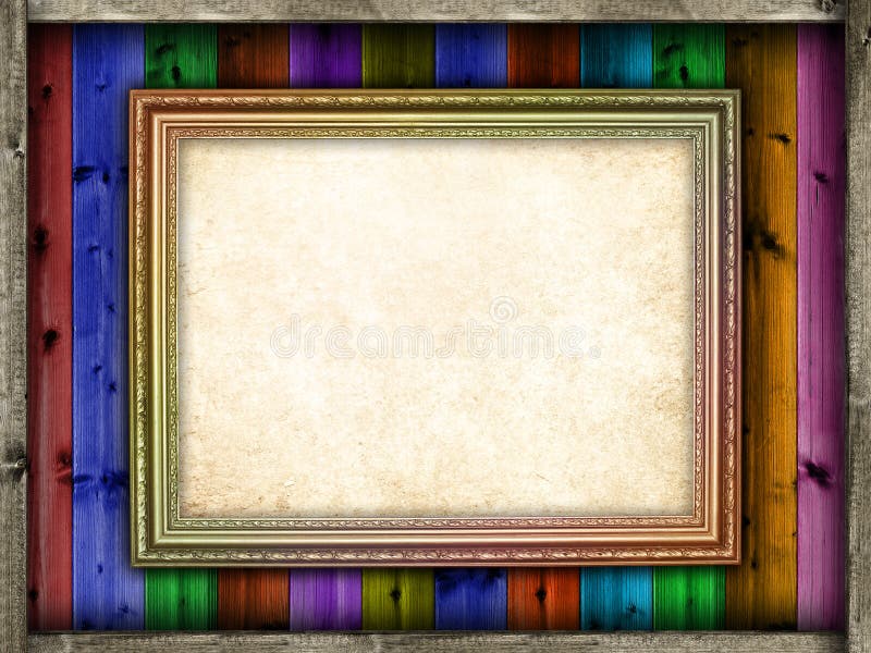 Blank Paper Sheet in Picture Frame Stock Image - Image of retro, design ...