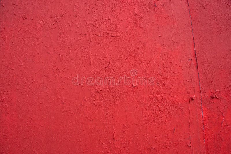 Background of Blood-red Colored Plaster with Cracks on Concrete Wall ...