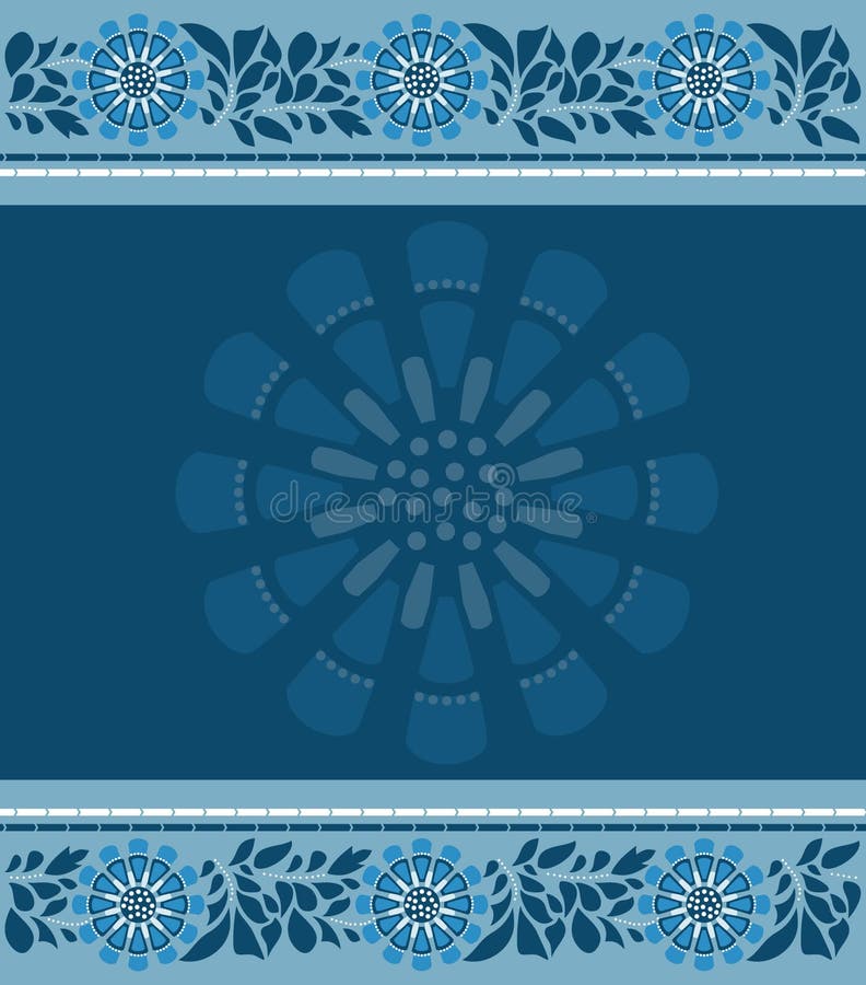 Folk border stock vector. Illustration of design, floral - 39263093