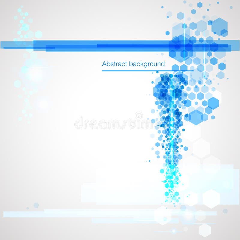 Background with Blue Abstract Elements Stock Illustration ...