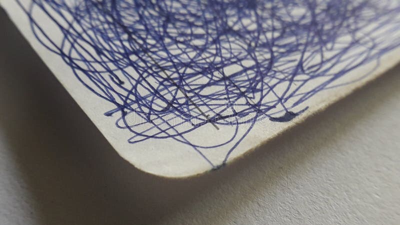 Background of Blue Abstract Scribbles on Paper with Blurred Areas Stock ...