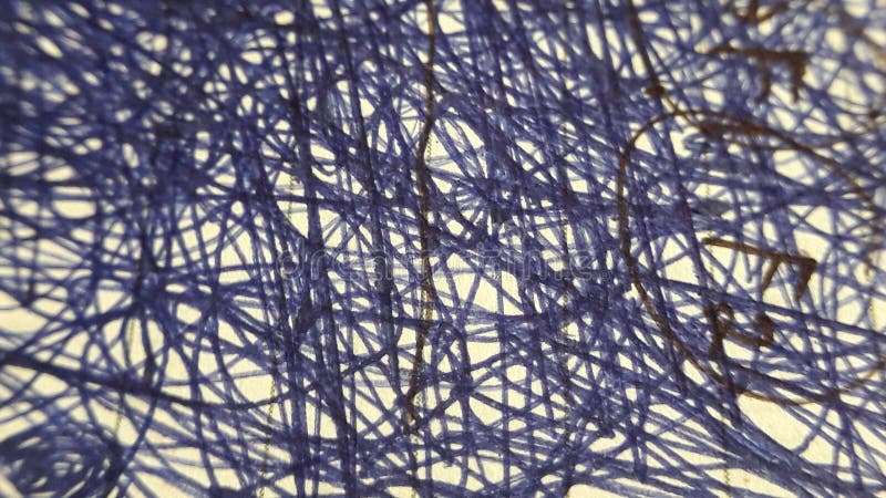 Background of Blue Abstract Scribbles on Paper with Blurred Areas Stock ...