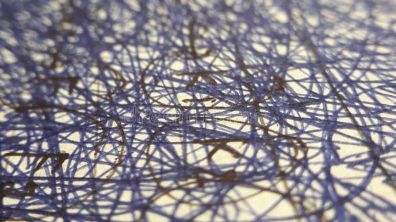 Background of Blue Abstract Scribbles on Paper with Blurred Areas Stock ...