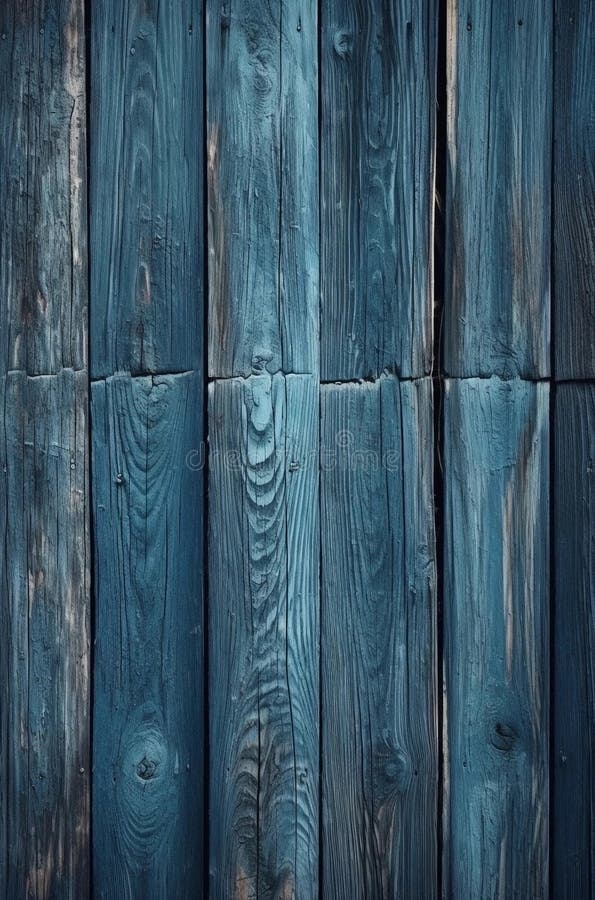 Background of Blue Aged Boards. Generative AI Stock Illustration ...