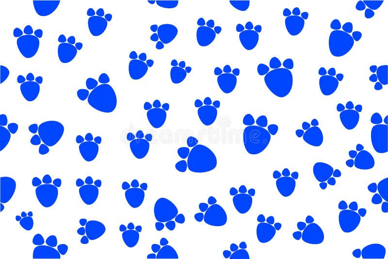 Background - Blue Animal Foot Print Stock Vector - Illustration of ...