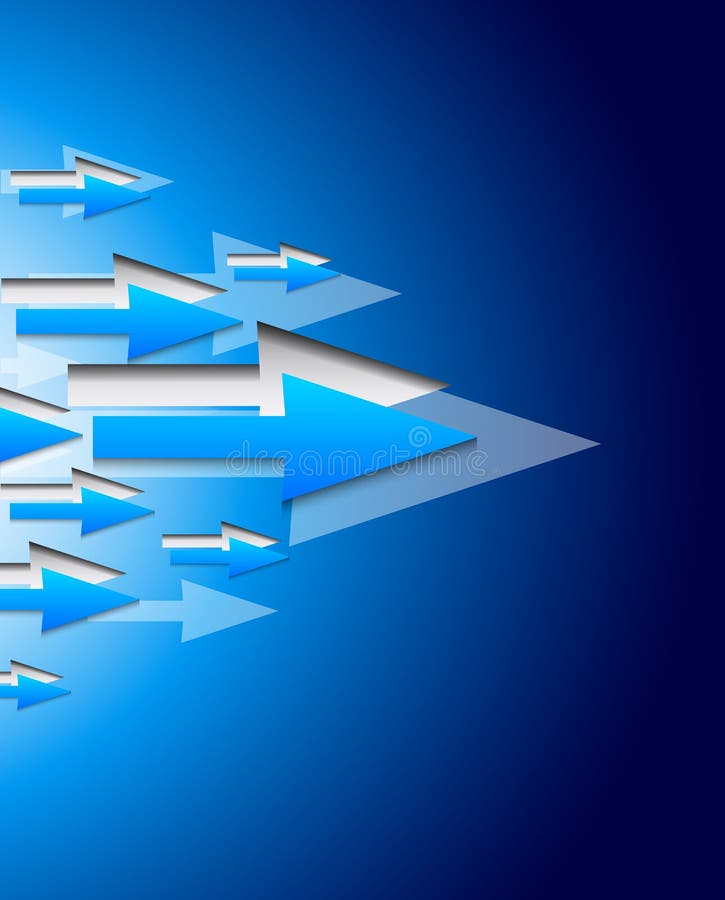 Background with Blue Arrows Stock Vector - Illustration of move, effect ...