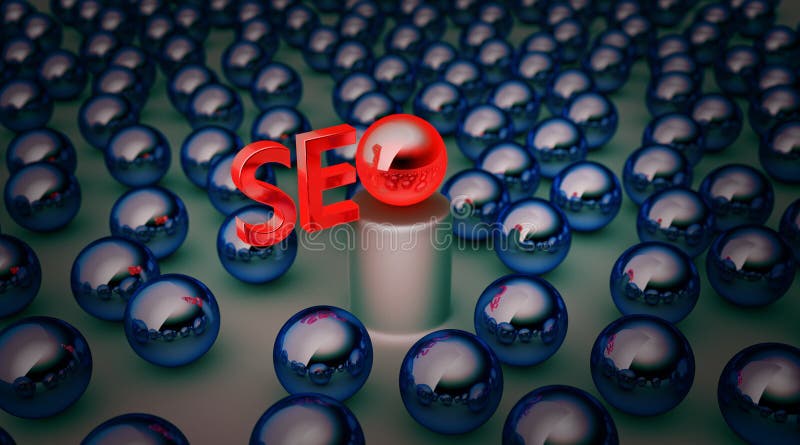 Background with Blue Balls Seo Stock Illustration - Illustration of ...