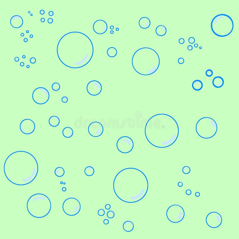 Background Blue Bubbles Small and Large Stock Illustration ...