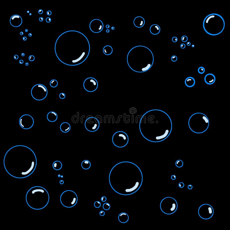 Background Blue Bubbles Small and Large Stock Illustration ...