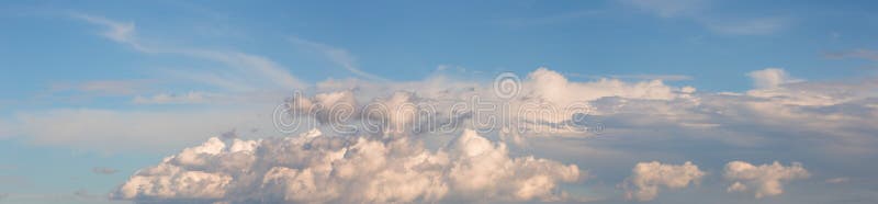 Blue cloudy sky stock photo. Image of cloudy, nature - 123837550
