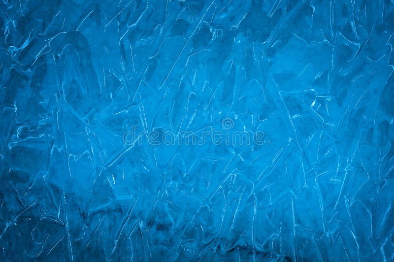 Background of Blue Cold Winter Ice. Texture of Frozen Surface Stock ...