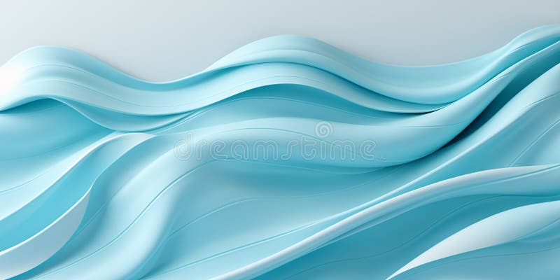 Background with Blue 3D Waves Stock Illustration - Illustration of ...