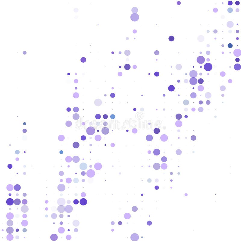The Background of Blue Dots of Different Sizes on White. Stock Vector ...