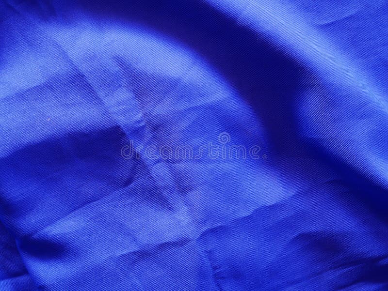 Background of Blue Silk Cloth Texture Stock Photo - Image of crease ...