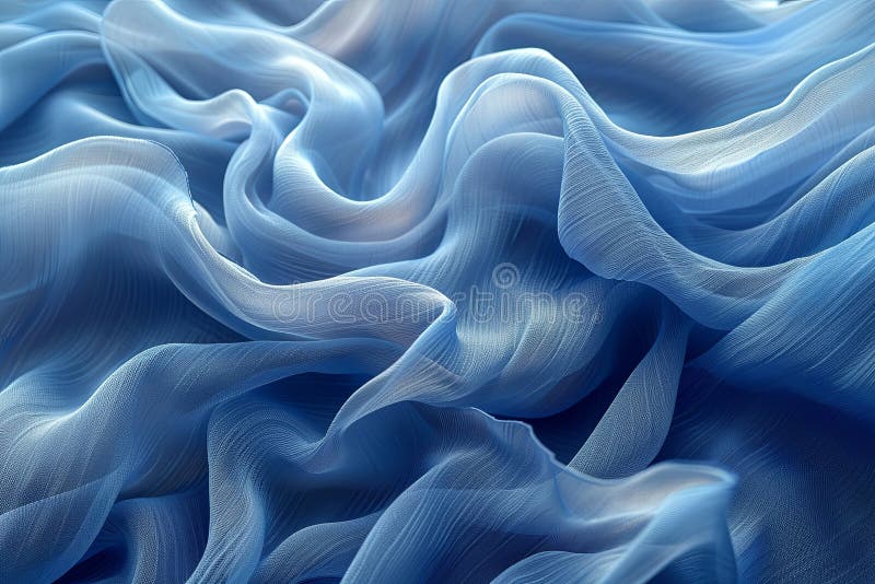 Background of a Blue Fabric with a Wave Pattern. the Fabric is Very ...