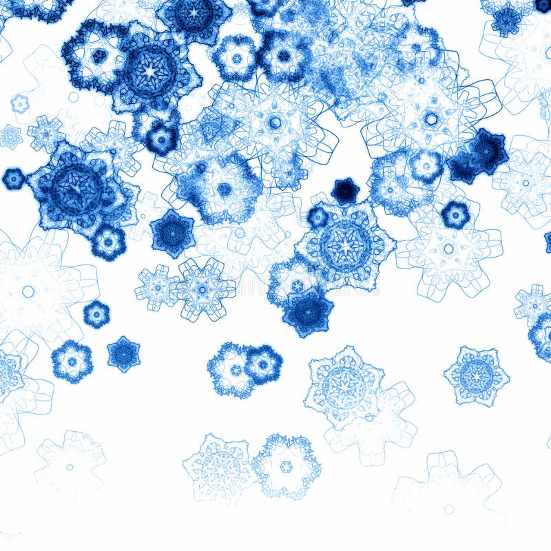 3D blue snowflake stock illustration. Illustration of flake - 11052217