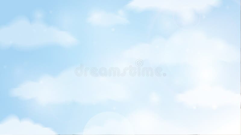 Background Blue Gentle Gradient Fluffy Clouds in the Sky Wallpaper ...
