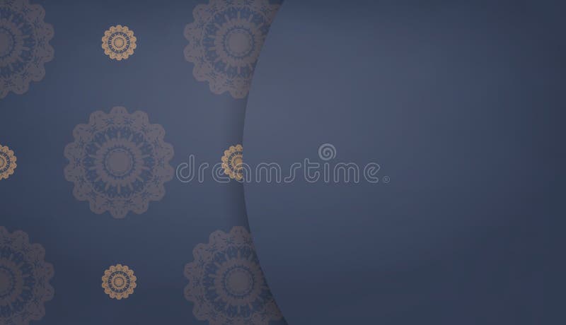 Background in Blue with Greek Brown Pattern and Space for Your Logo ...