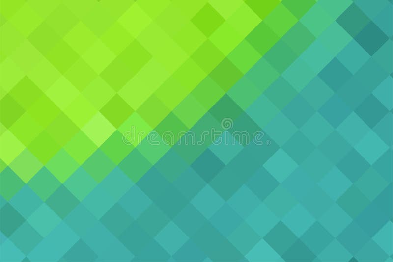 Background from Blue and Green Squares Connected Diagonally. Geometric ...