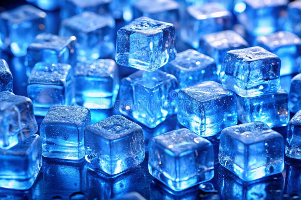 Blue ice cubes stock illustration. Illustration of bluebackground ...