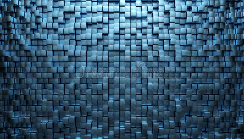 Background of Blue Metal Blocks Stock Illustration - Illustration of ...
