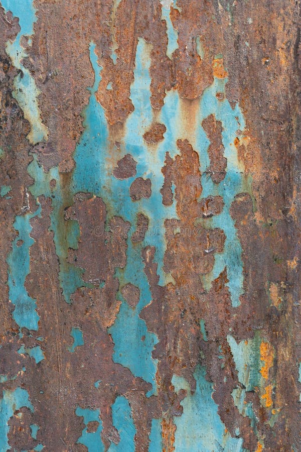 Rusty Metal with Peeling Blue Paint Stock Image - Image of metal ...
