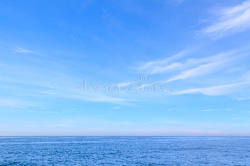 Background Blue Sea Sky Clouds Stock Photo - Image of background ...