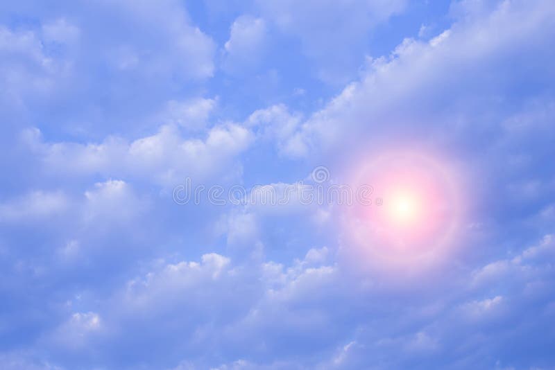Background Blue Sky Beautiful Summer Sun Stock Photo - Image of season ...