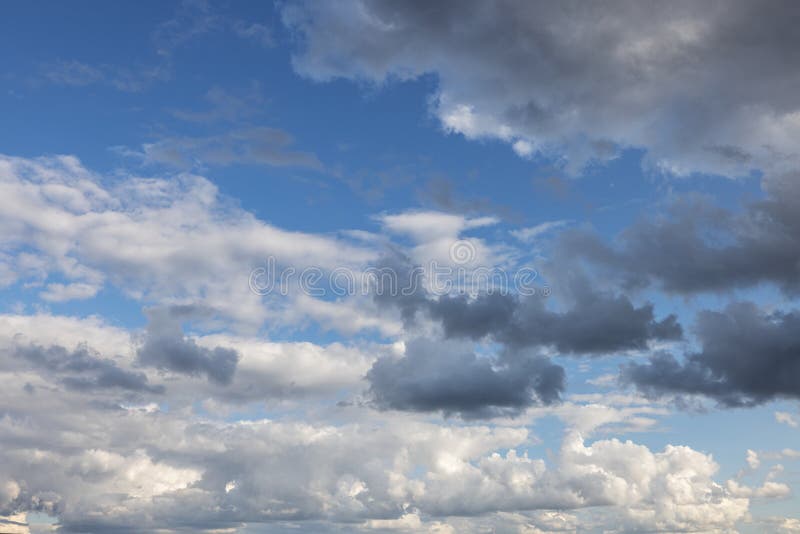 Background of Blue Sky with Clouds on a Sunny Day. Stock Photo - Image ...