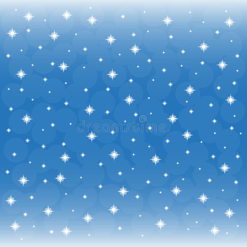 Background - Blue Sky with Snowflakes Stock Vector - Illustration of ...
