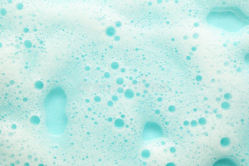 Background of Blue Soapy Foam. Bulbs from Gel and Shampoo Stock Image ...