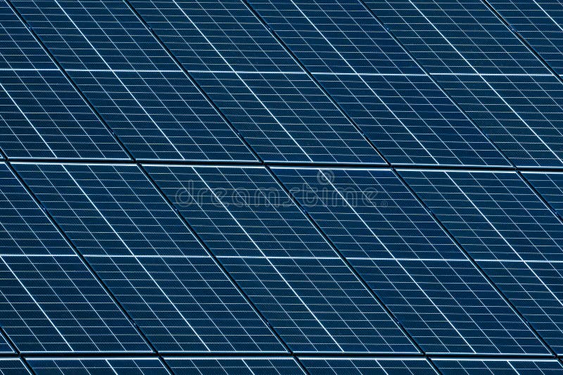 Background of Blue Solar Panels Stock Photo - Image of mining, plant ...