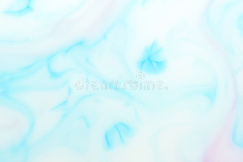 Background with Blue Streaks on White Milk. Marble Texture. Stock Image ...
