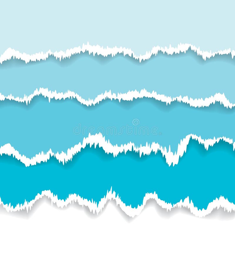 Background of Blue Torn Paper Stock Vector - Illustration of edge, blue ...
