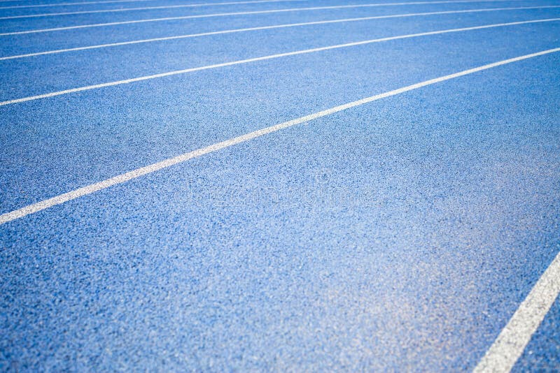 Background of Blue Track for Running at Stadium Stock Image - Image of ...