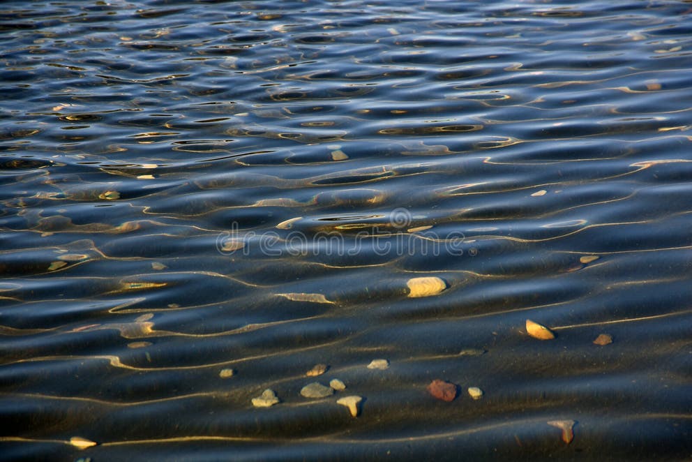 Background of Blue Water with Sun Reflection, Ripple Water Wave. Stock ...