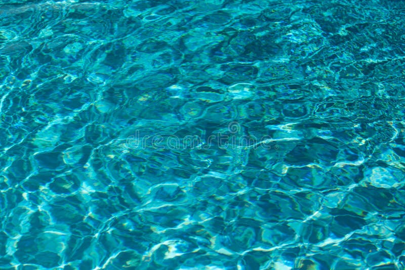 Background of Blue Water in Swimming Pool with Sun Reflection, Ripple ...