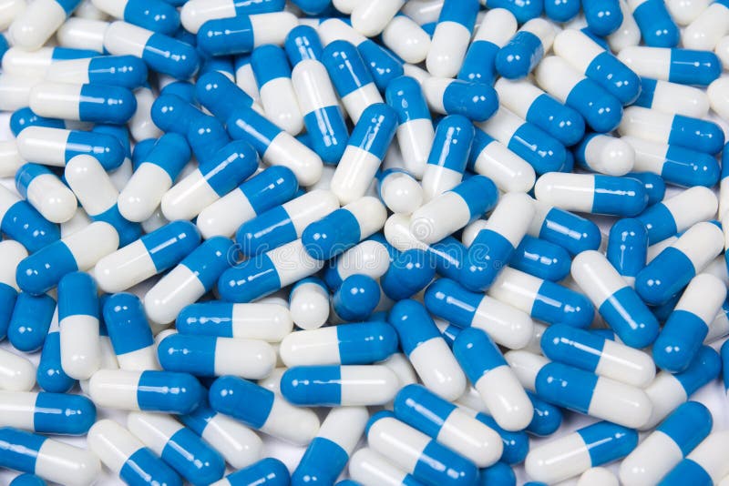 Background of Blue and White Pills Stock Image - Image of dosage, heal ...