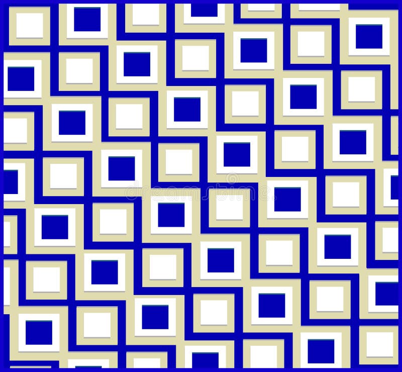 Background of Blue and White Squares. Geometric Blue and White ...
