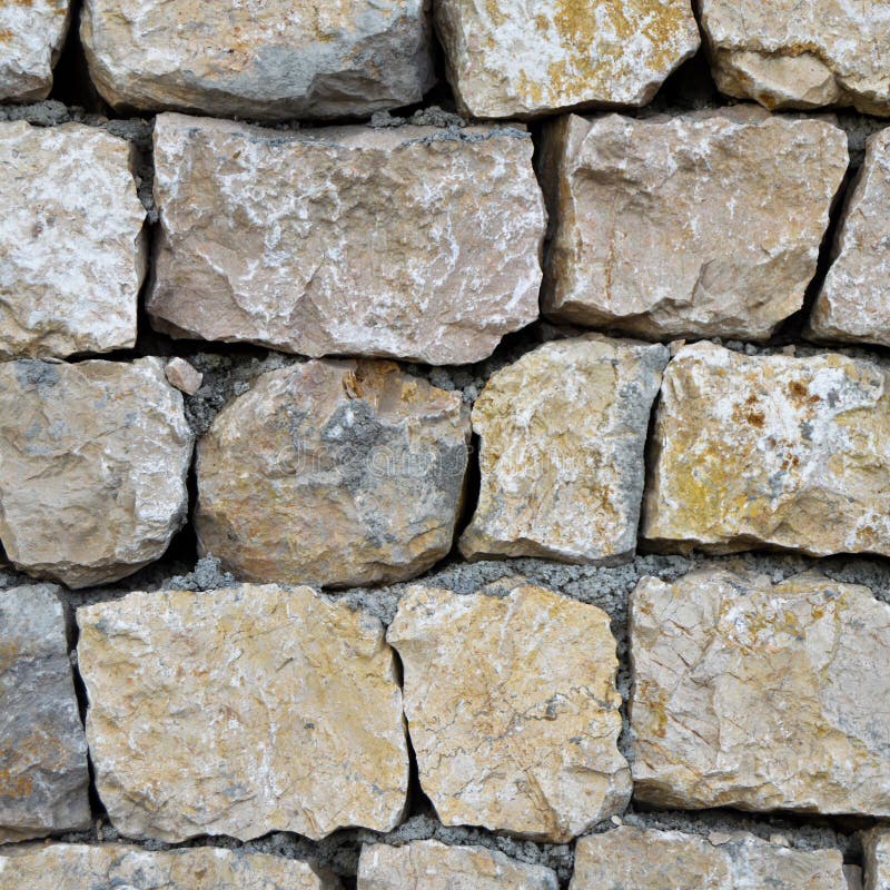 Fine Cut Blue and Yellow Stone Wall Stock Photo - Image of fine, cobble ...