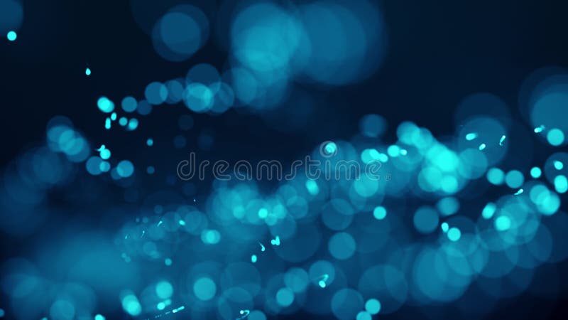 4K Digital Particles Wave Technology Background, Animation of Seamless ...