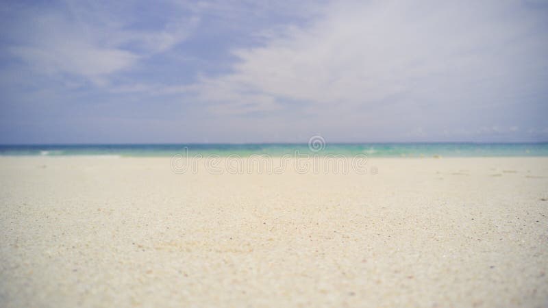 Background of Blurred Beach and Sea Waves, Stock Image - Image of ...