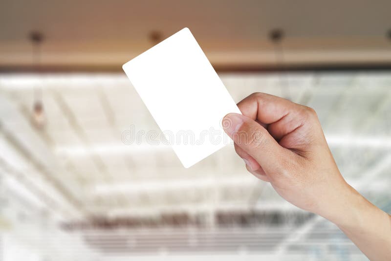 Background Blurred,holding Card Not See Face,View Inside the Card with ...